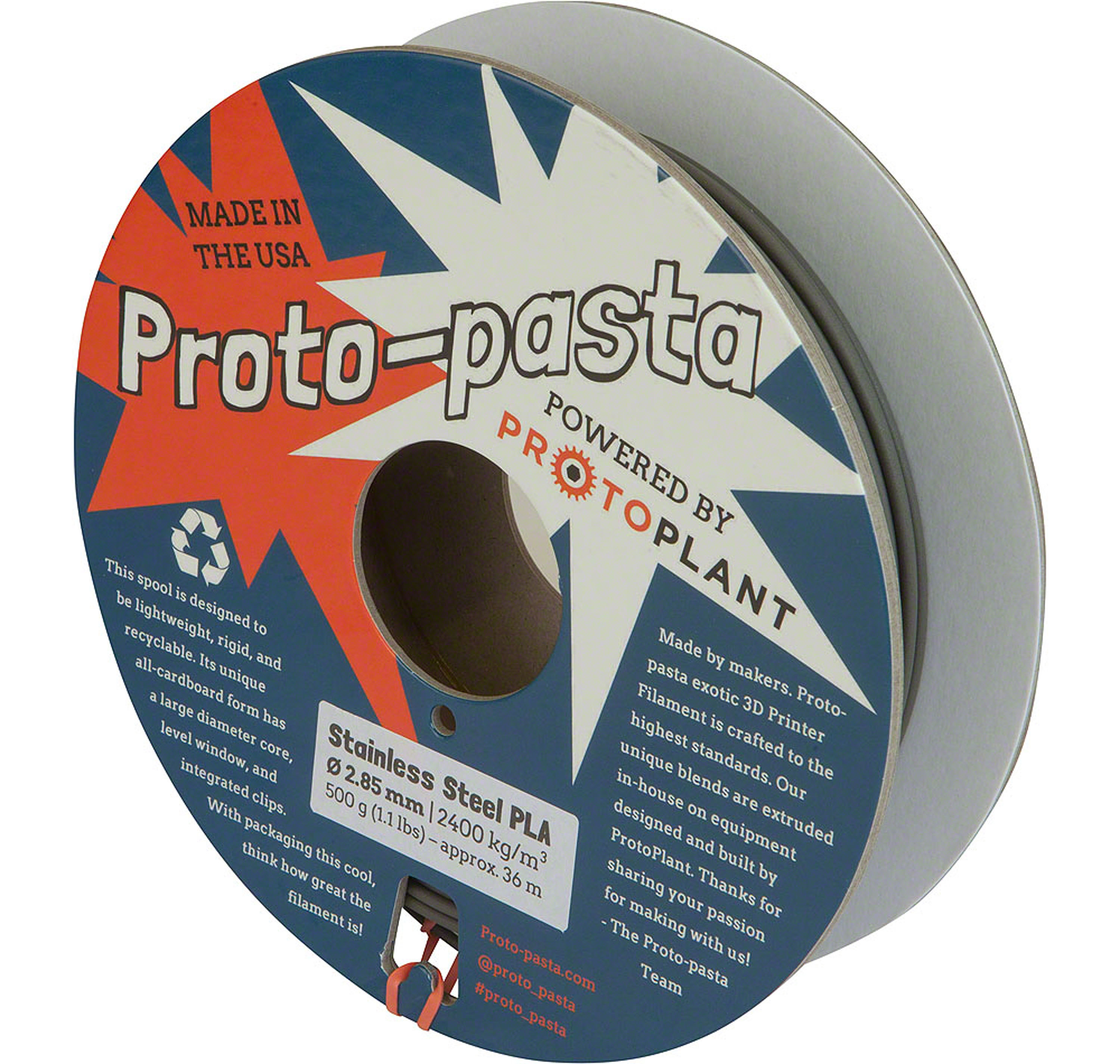 Proto Plant Filament Stainless Steel powder PLA 3mm M01199011.050-1 - 3DWare Shop Schweiz